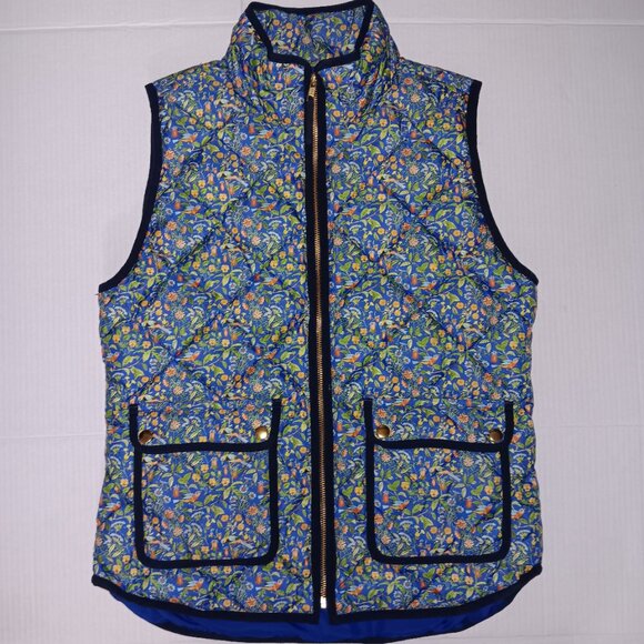 J. Crew | Jackets & Coats | Jcrew Made With Liberty Fabric Floral Bird ...